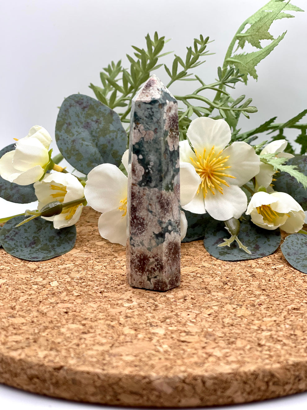 Green Flower Jasper Generator Tower – The Archer Collection Crystals